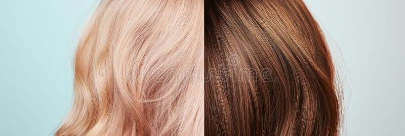 Comparison of Damaged Dull Hair Strands Versus Shiny Healthy Hair ...