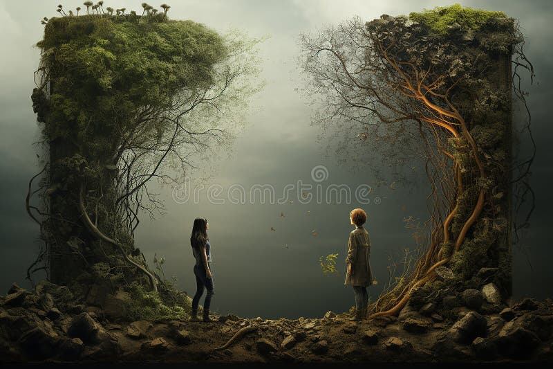 Comparison of a Dried Environment and Green Environment Stock ...