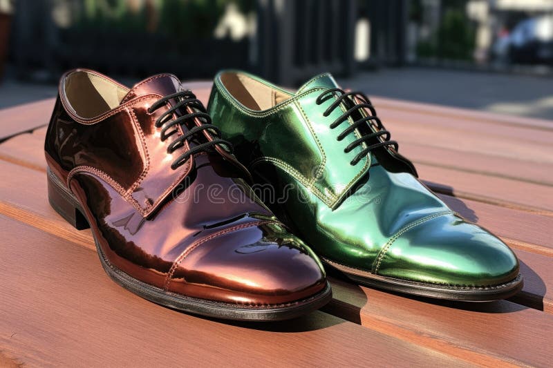 Before and after Comparison of Dull and Shiny Shoes Stock Image - Image ...