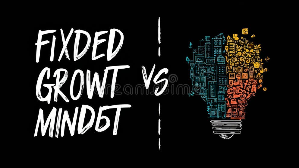 Comparison of Fixed and Growth Mindset Illustrating the Differences in Thinking and Behavior ...