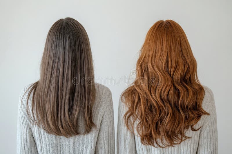 Comparison of Hair Volume Showcasing Transformation from Thin To Thick ...