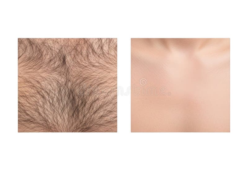 Before and after Comparison of Hairy Chest Versus Smooth Skin Texture ...