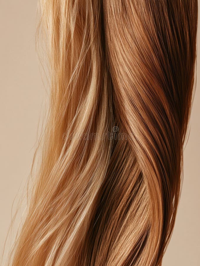 Comparison of Healthy and Damaged Hair Strands Highlighting Texture and ...