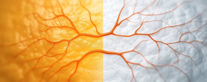 Comparison of a Healthy Retina and One with Diabetic Retinopathy Stock ...