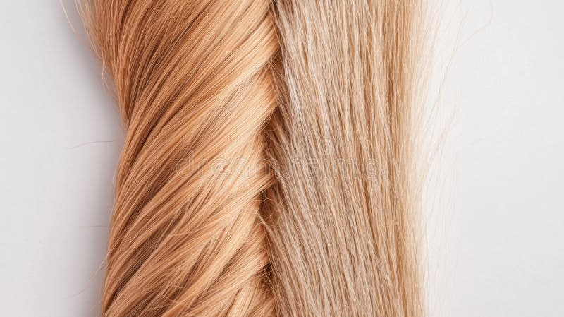 Comparison of a Healthy Smooth Hair Strand and a Brittle Damaged Hair ...