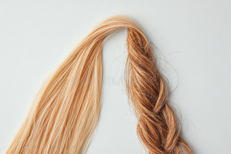 Comparison of a Healthy Smooth Hair Strand and a Brittle Damaged Hair ...