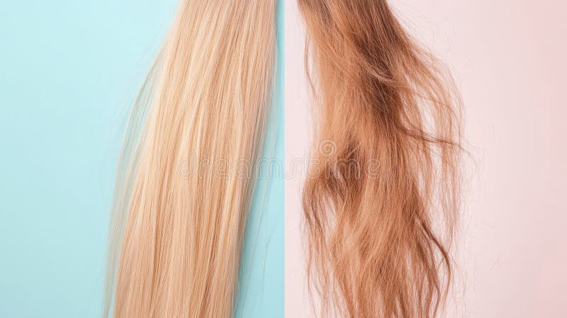 Comparison of Healthy Smooth Hair Strand and Brittle Damaged Hair ...