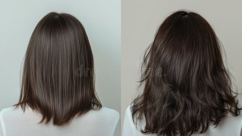 Transformation Showcasing Difference Fine Hair Voluminous Generative Ai ...