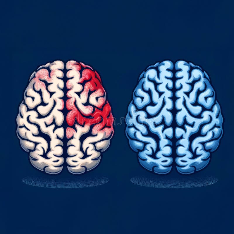 Differences between Normal and CTE Brain Stock Photo - Image of ...