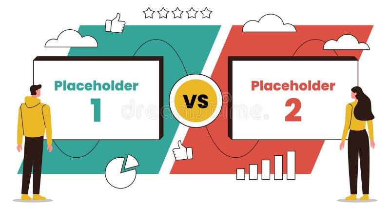 Comparison Infographic Design Template, Comparison between Companies ...