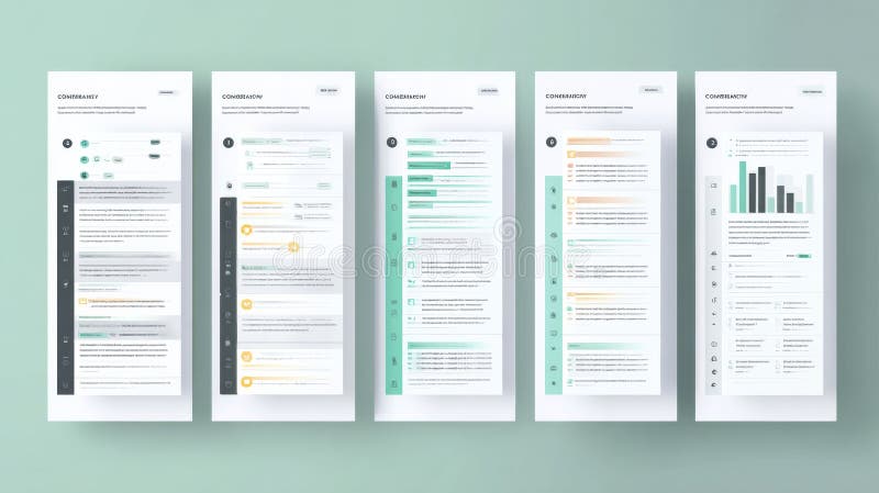 Comparison of Key Features and Benefits in a Four-Column Infographic ...