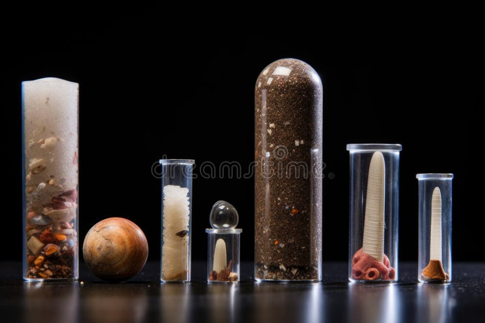 Comparison of Microplastic Sizes Under Magnification Stock Illustration ...