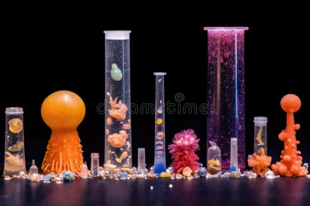 Comparison of Microplastic Sizes Under the Microscope Stock ...