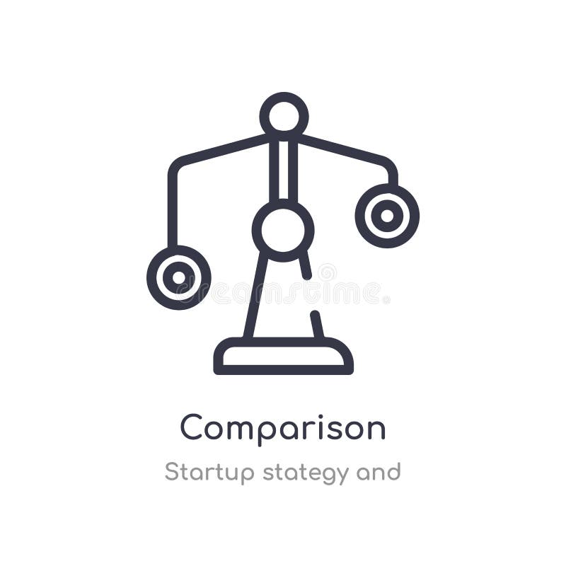 Comparison Icon in Different Style Vector Illustration. Two Colored and ...