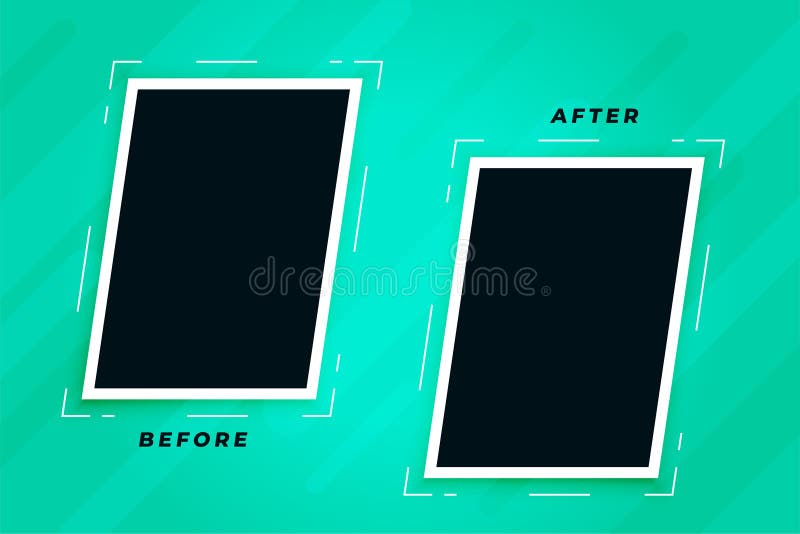 Comparison before and after Photo Frame Background Stock Vector ...