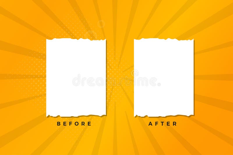 Comparison before and after Photo Frame Blue Gradient Background Stock ...
