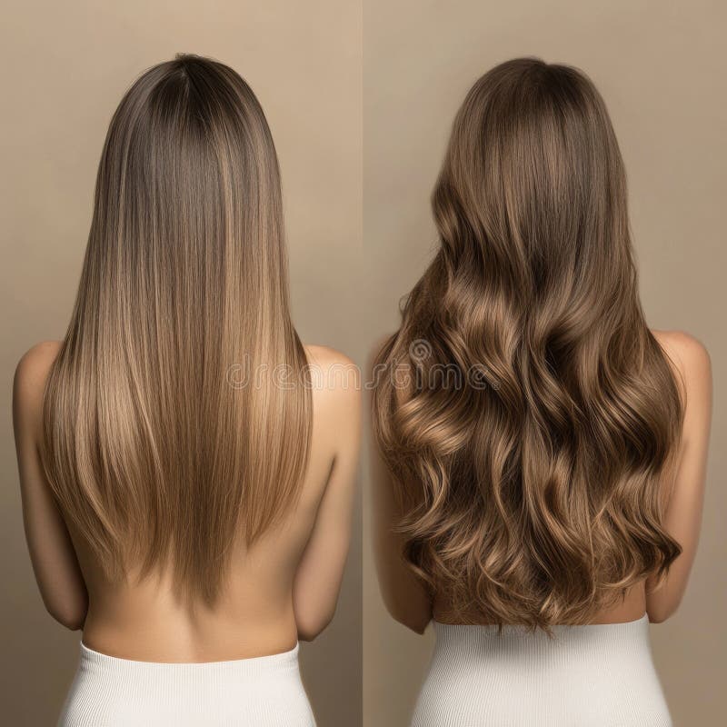 Transformation from Thin, Straight Hair To Thick, Voluminous Waves with ...