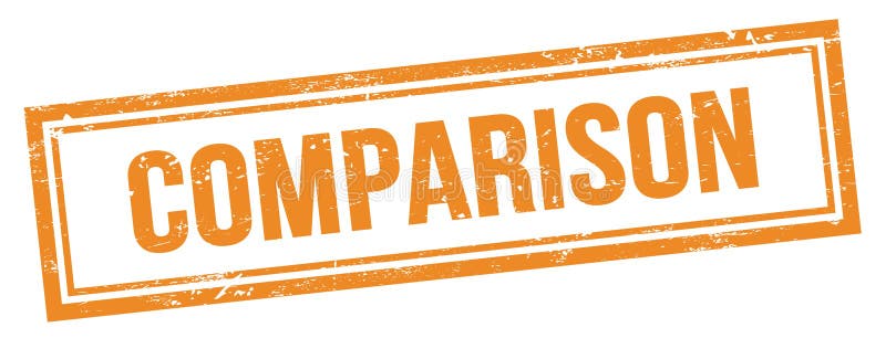 COMPARISON Text on Orange Grungy Vintage Stamp Stock Illustration ...