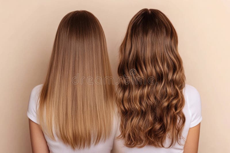 Comparison of Thin Hair and Thick Hair Showcasing Transformation ...