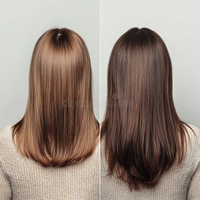 Comparison of Thin Hair and Thick Hair Showcasing Transformation and ...