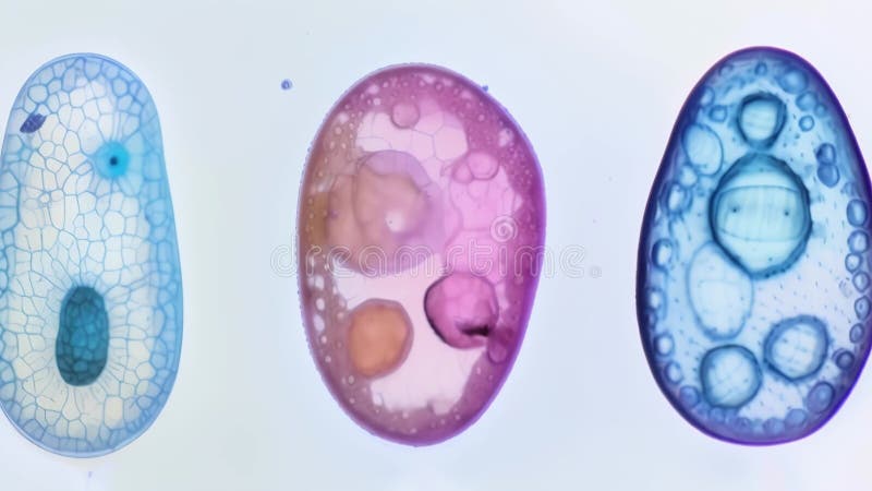 A Comparison of Three Different Insect Egg Cells Under a Microscope ...