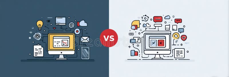 Comparison of Traditional and Digital Marketing Methods Highlighting ...