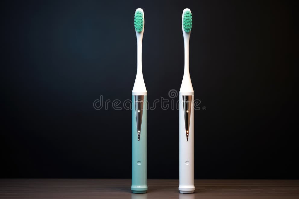 Comparison of Traditional Toothbrush and Smart Toothbrush Stock Photo ...
