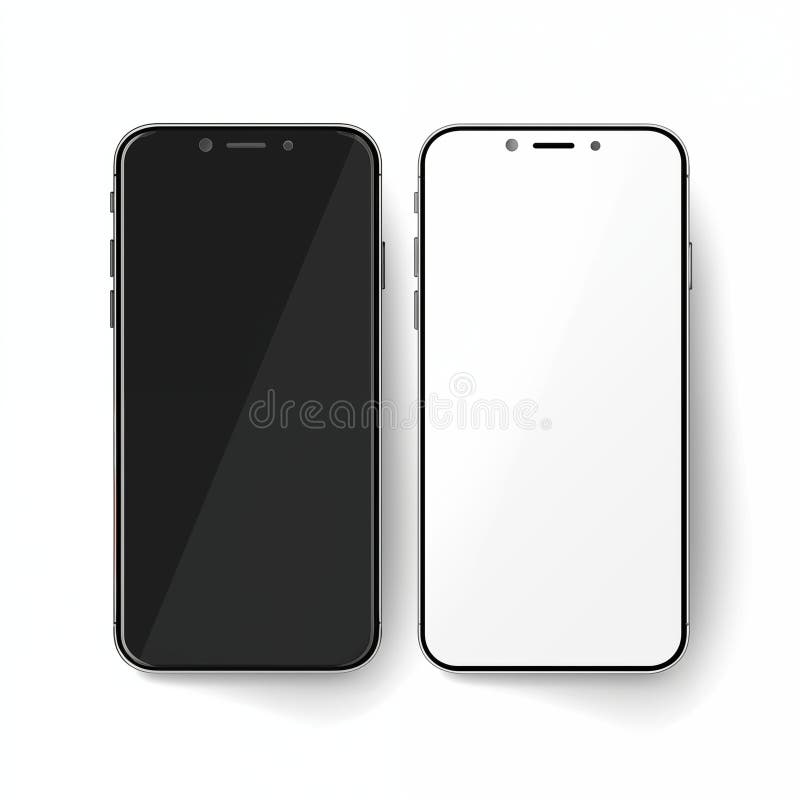 Comparison of Two Modern Smartphones Showcasing Different Designs and ...