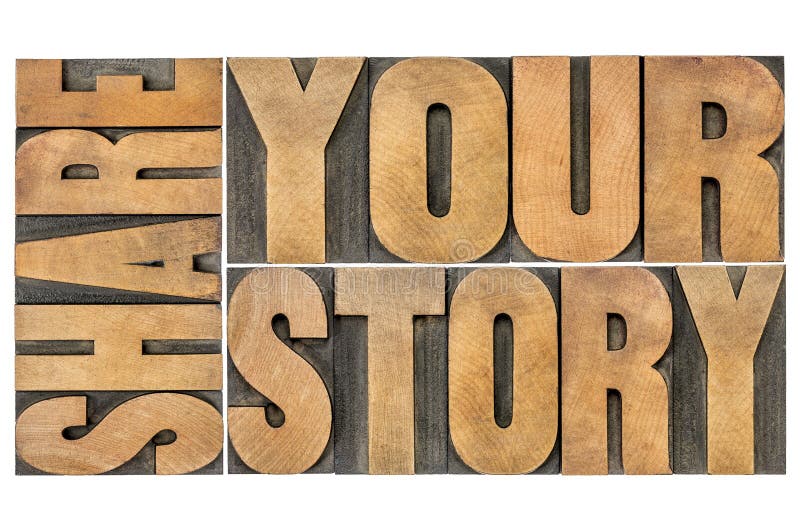 Comparta su historia foto de archivo. Imagen de imprenta - 46248658