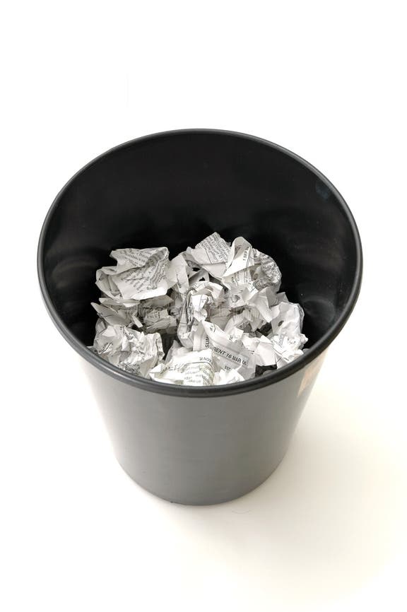 Compartimiento Medio Lleno Con El Papel Imagen de archivo - Imagen de ...