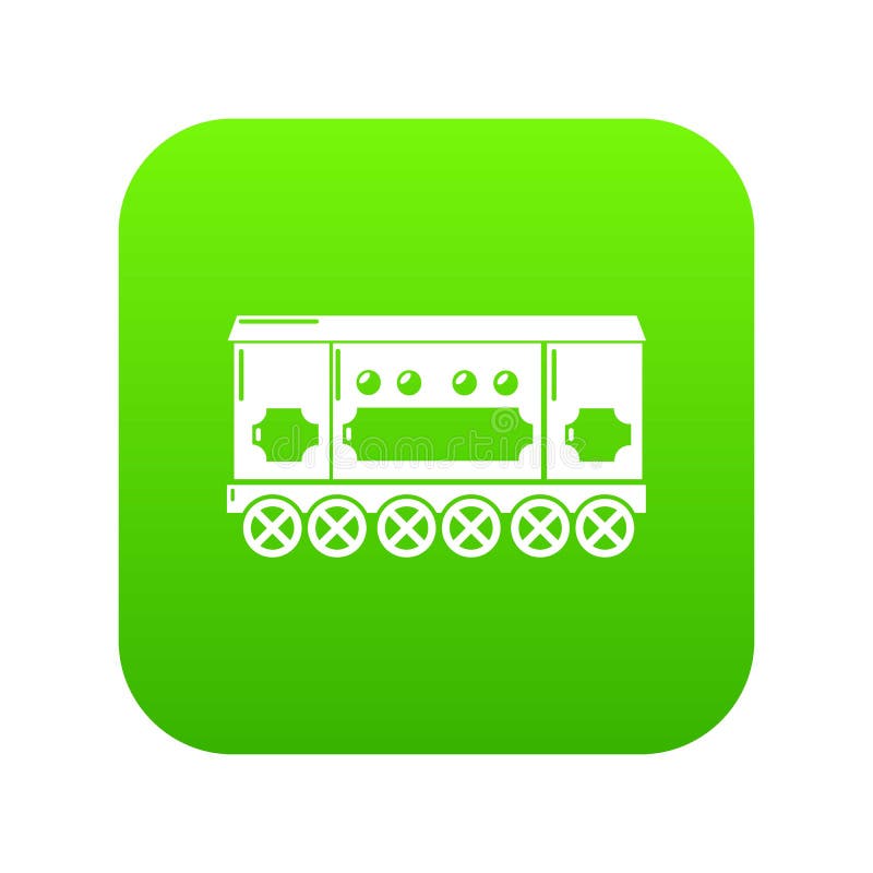 Compartment Carriage Icon Green Vector Stock Vector - Illustration of ...