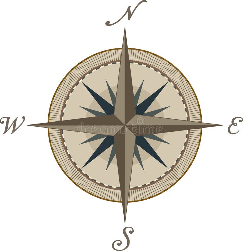 Compas illustration de vecteur. Illustration du nord, vent - 4726735