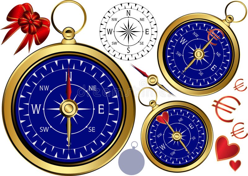 COMPAS illustration de vecteur. Illustration du cardinal - 4333344