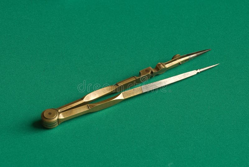 Compas en laiton antique image stock. Image du créateur - 5458451