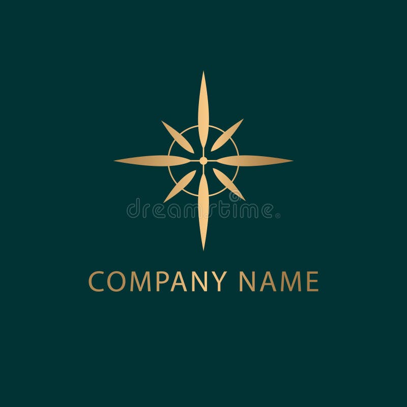 Compas Logo Design. Abstract Compos Symbol Logo Template Stock Vector ...