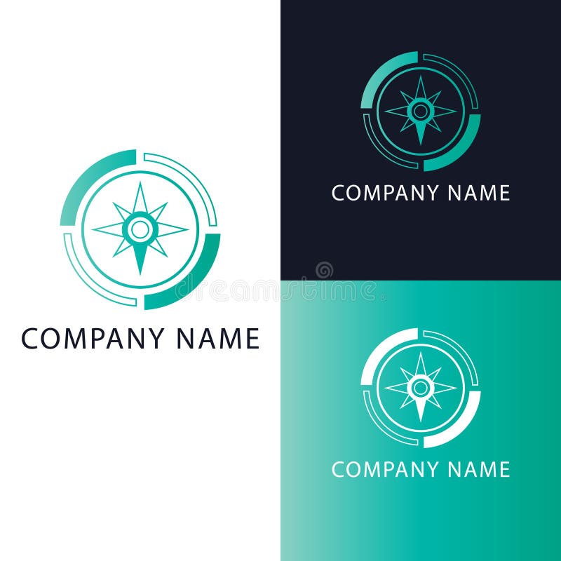 Compas Logo Design. Abstract Compos Symbol Logo Template Stock Vector ...