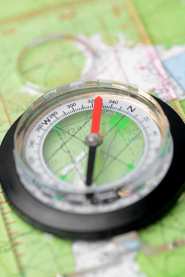Compas on map stock image. Image of lost, navigational - 56013483