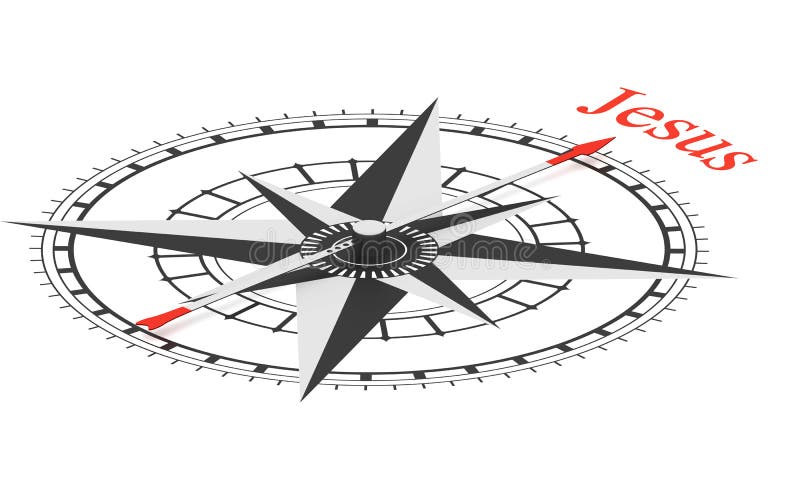 CompassJesus stock illustration. Illustration of decision - 125951379