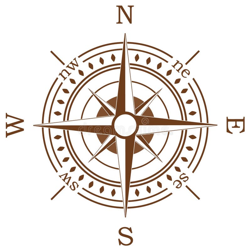 Compass rose gold stock vector. Illustration of plan - 14801675