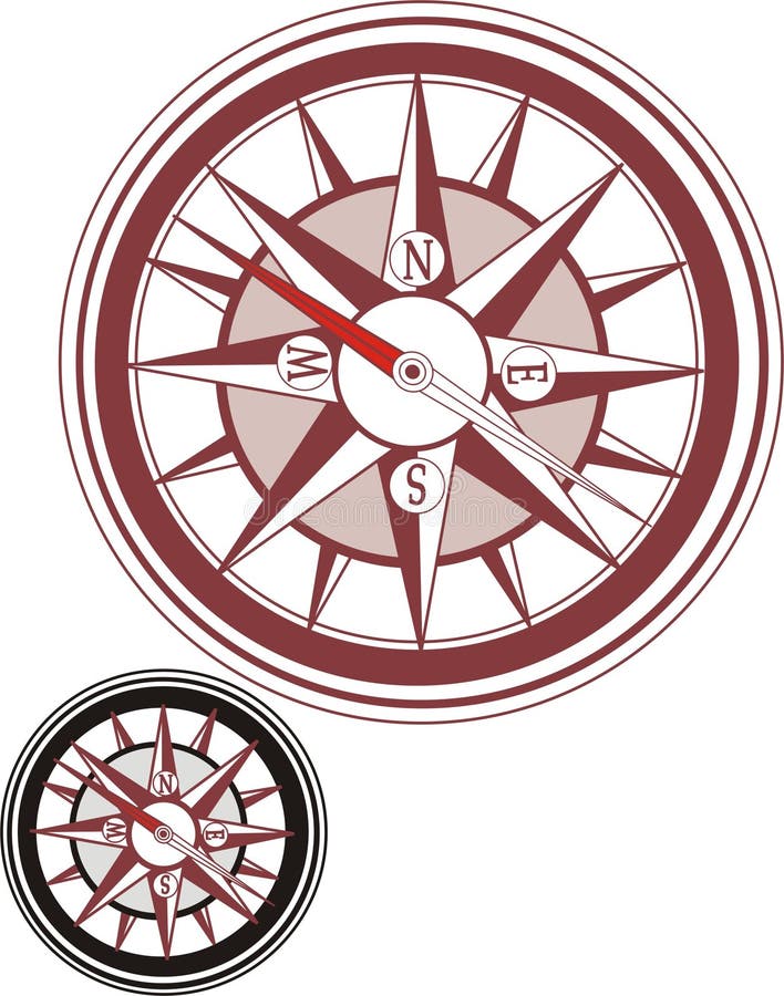 Compass stock vector. Illustration of vector, navigation - 1239830