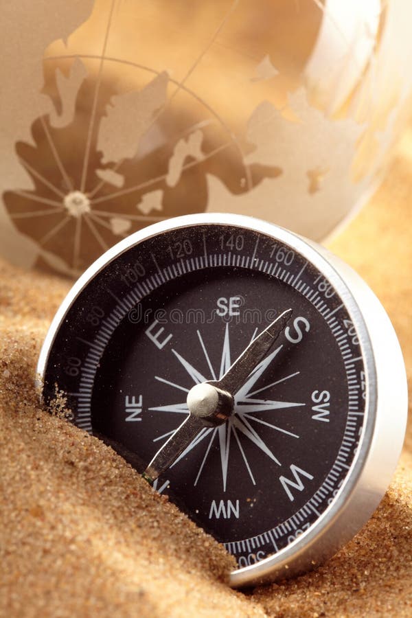 Compass stock image. Image of magnetic, field, desert - 12549267