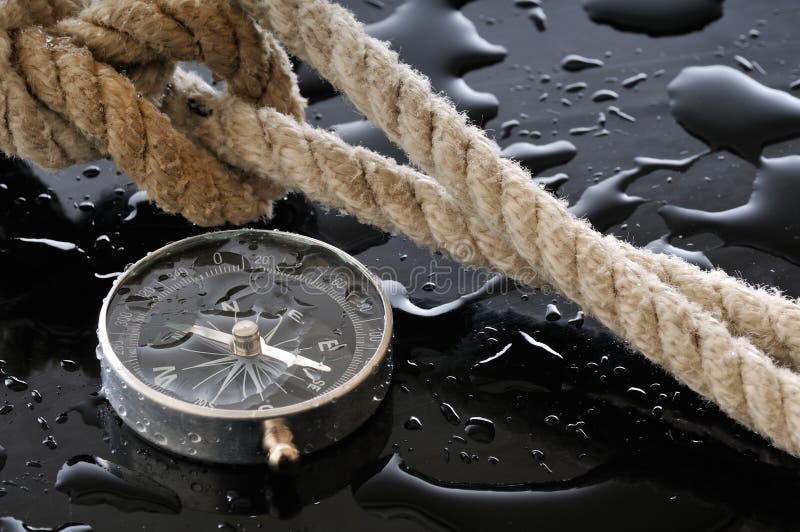 Sea and compass stock image. Image of discovery, navigate - 14675567