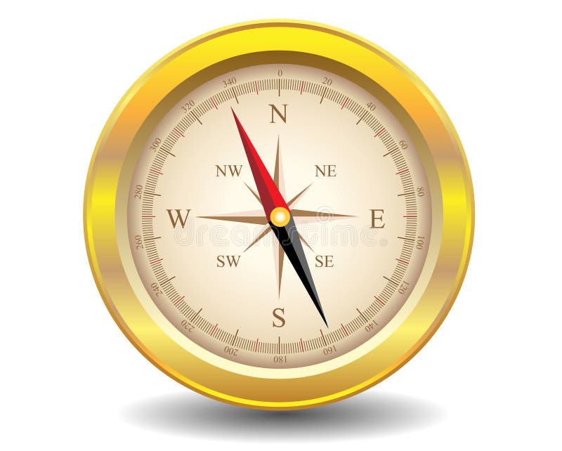 Compass on White Background. Vector Illustration Stock Vector ...