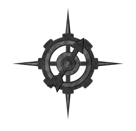 Industrial Compass Clock Stock Illustrations – 94 Industrial Compass ...