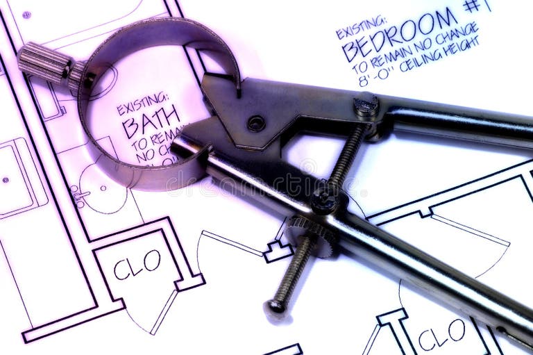 Compass 2 stock image. Image of blueprints, conceptual, remodel - 78197
