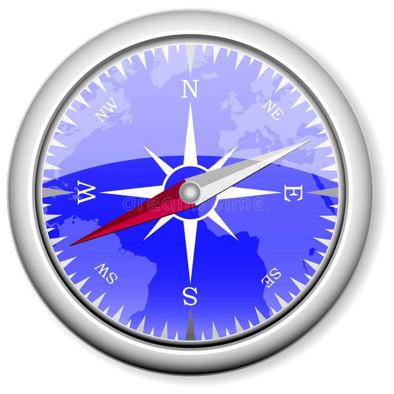 Beautiful Single Compass Icon. Stock Vector - Illustration of marine ...