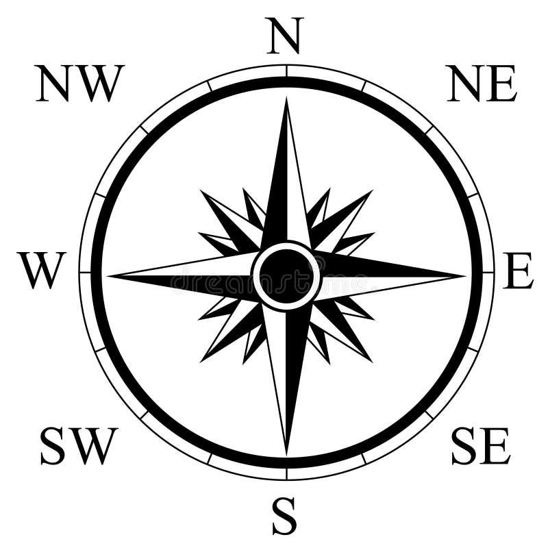 Compass (vector) stock vector. Illustration of navigation - 9587308