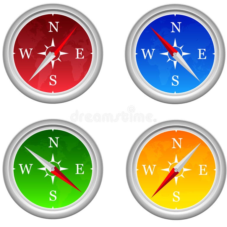 Colored Compass Stock Illustrations – 4,082 Colored Compass Stock ...
