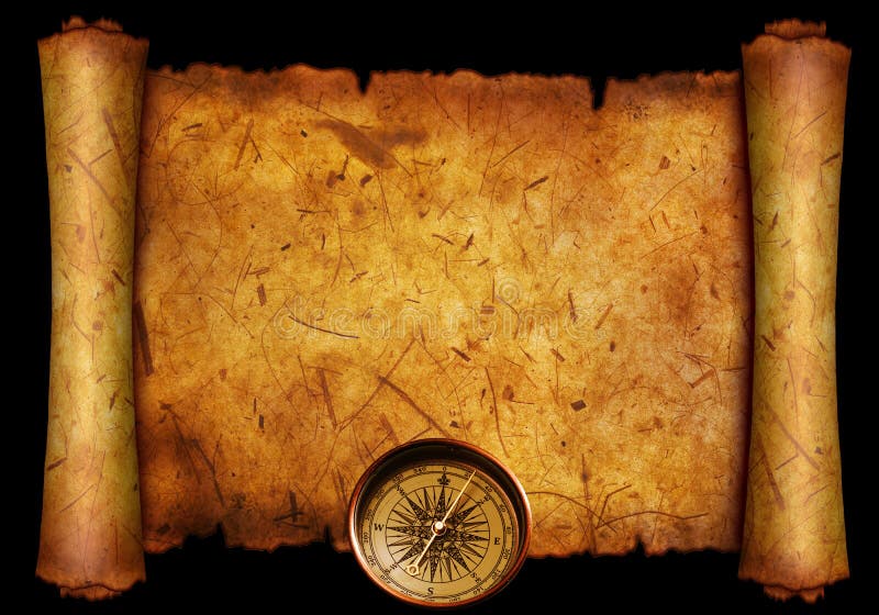 Compass North Sign Old Paper Stock Illustration - Illustration of ...
