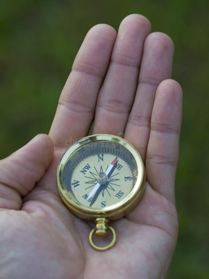 Compass stock image. Image of lost, directions, hand, compass - 5931995
